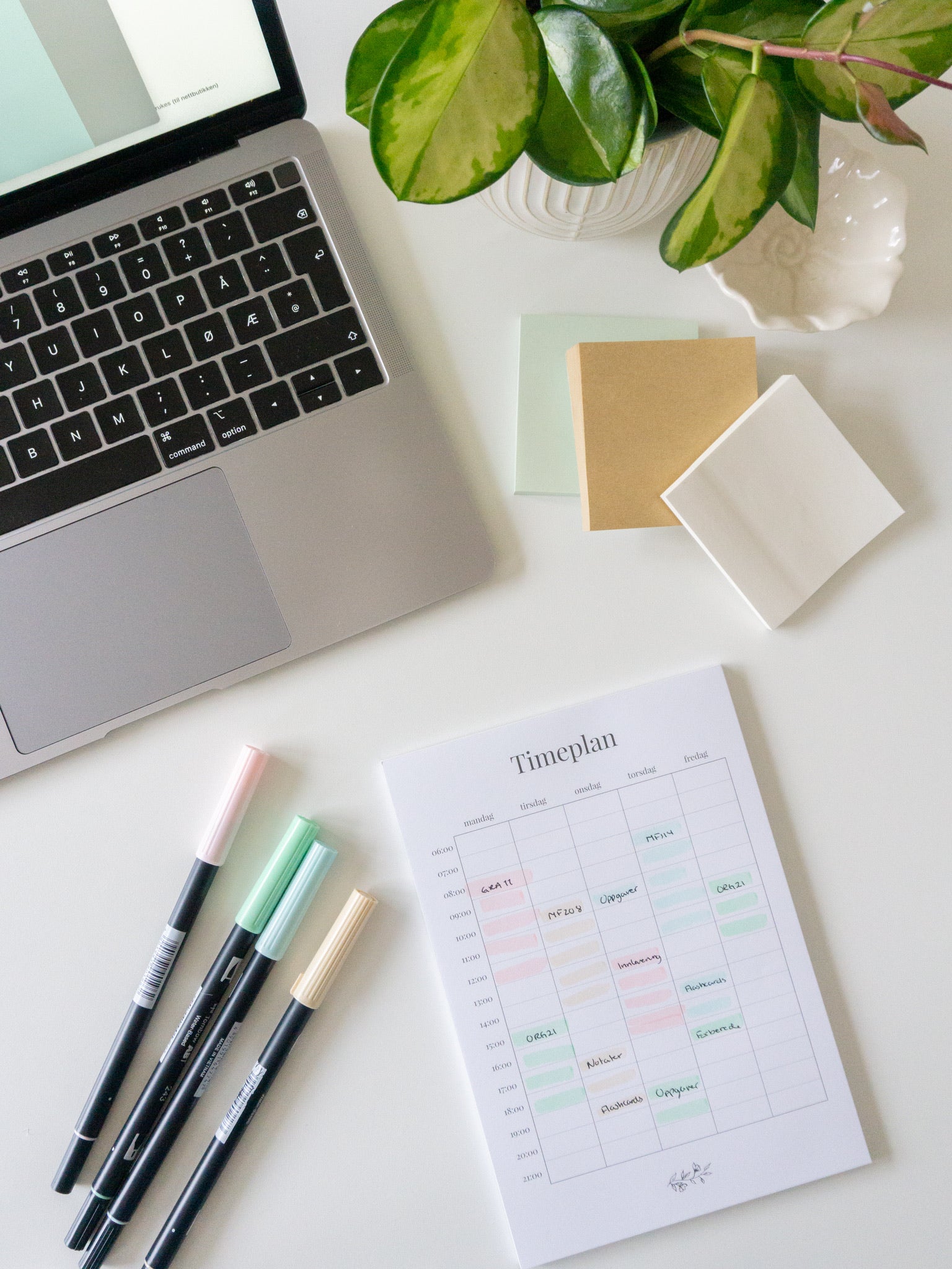Hold styr på uken din: Timeplan- blokken – Aveluna