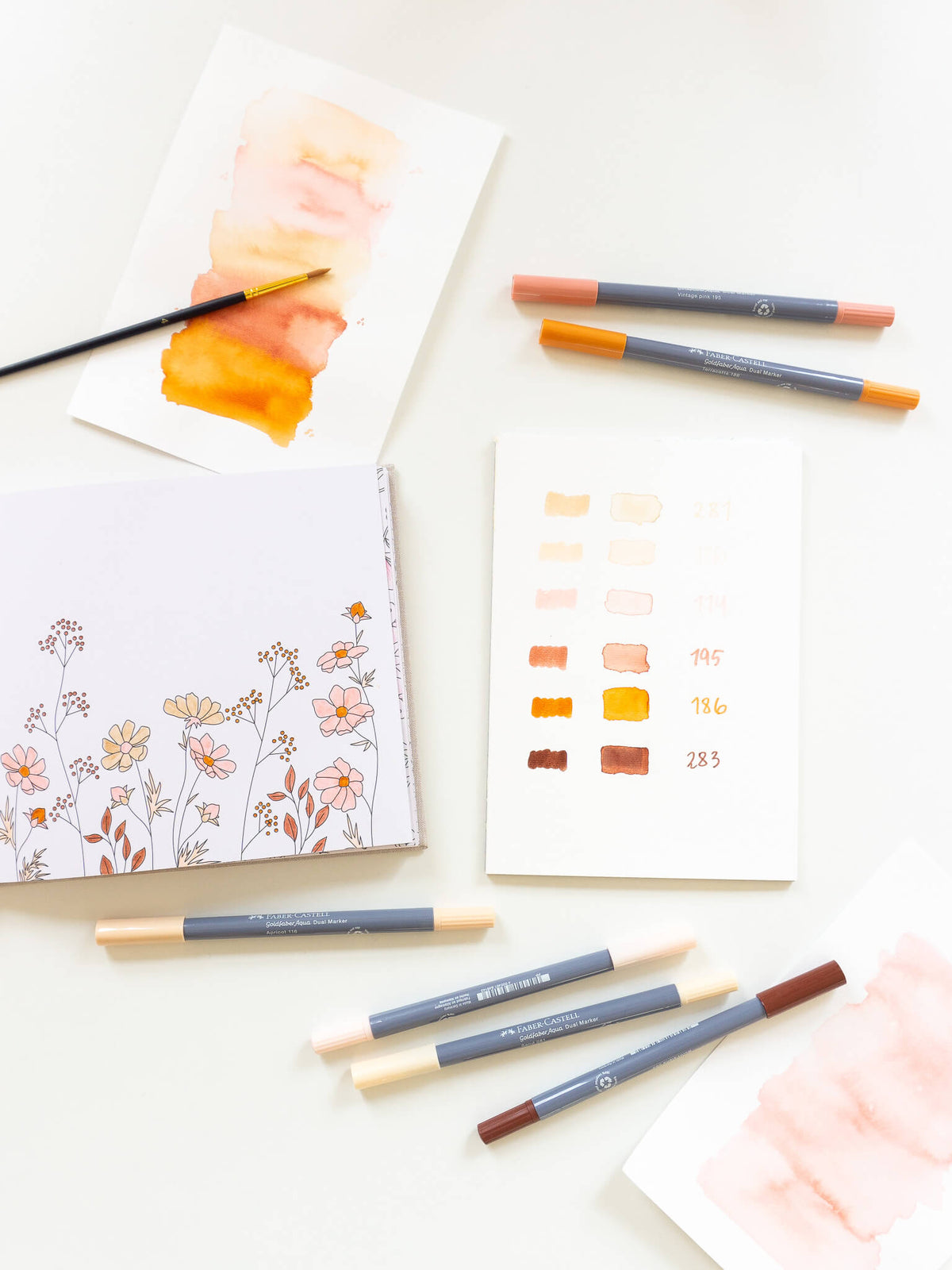 Faber-Castell Goldfaber Aqua Dual Marker Portrait 6pk - Aveluna