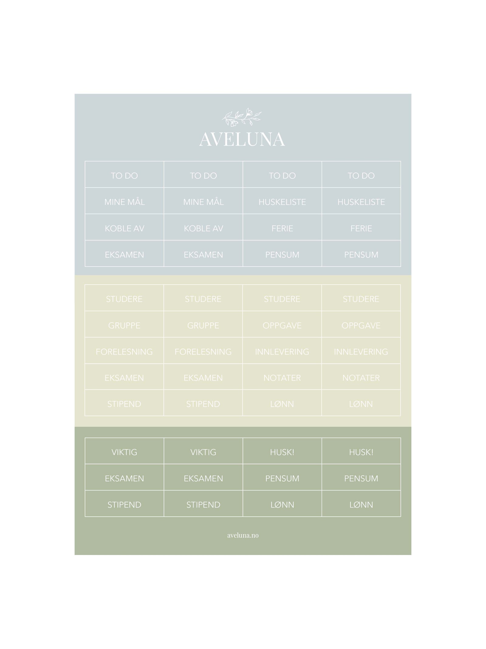 Klistremerker student - Aveluna