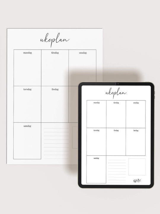 Ukeplan - PDF – Aveluna